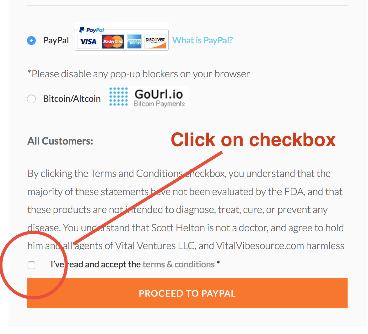 Accept terms and conditions - Vital Vibe Source